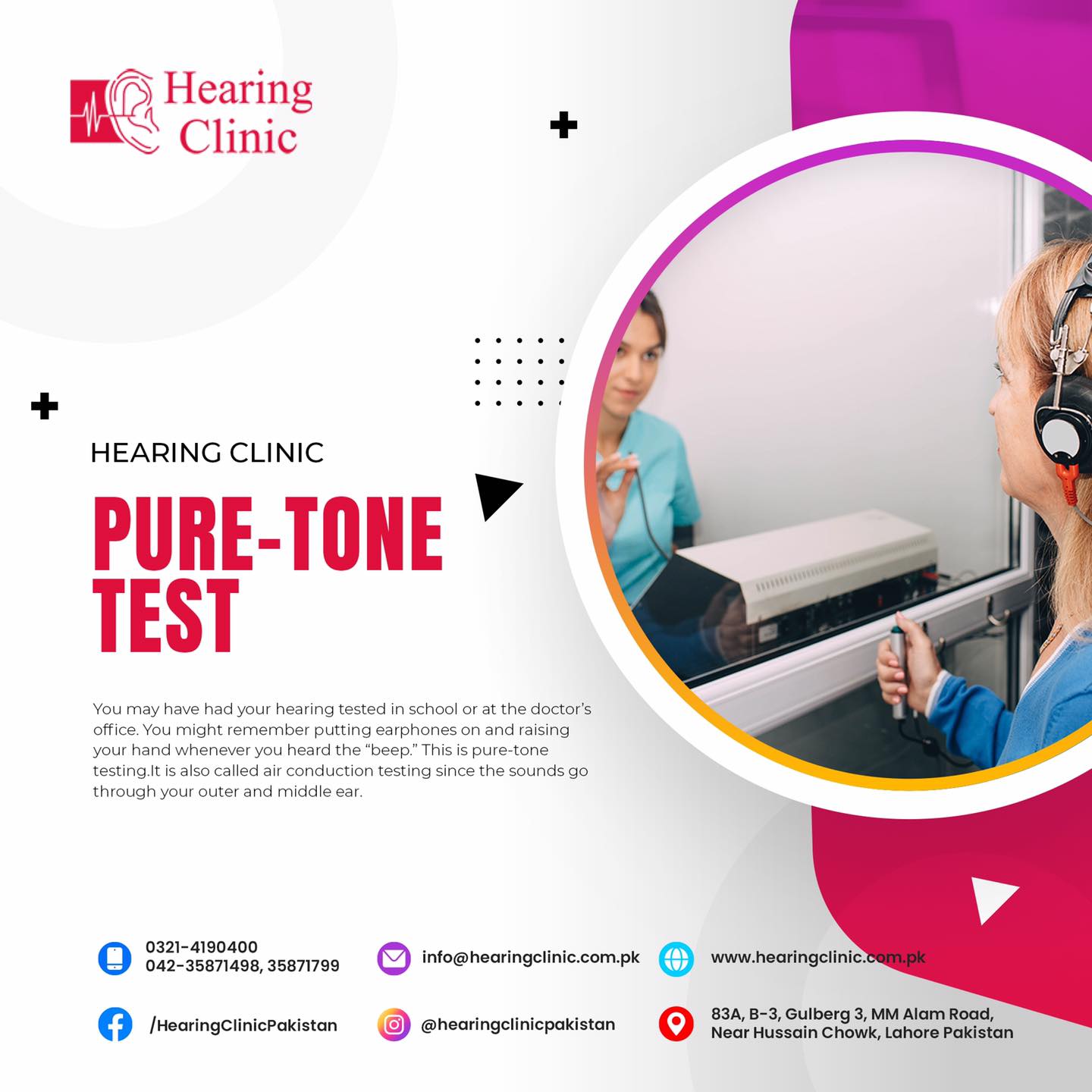 Pure Tone Audiometry Test Details & Price in Pakistan - HC