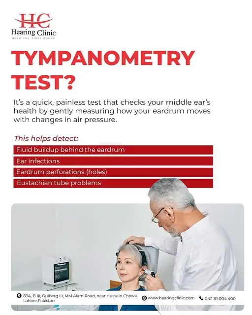 Tympanometry Test Details & Price in Lahore, Pakistan - HC
